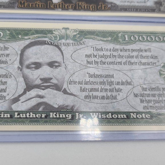 Other | Mlk Jr Commemorative Million Dollar Bill 4 Pack | Poshmark
